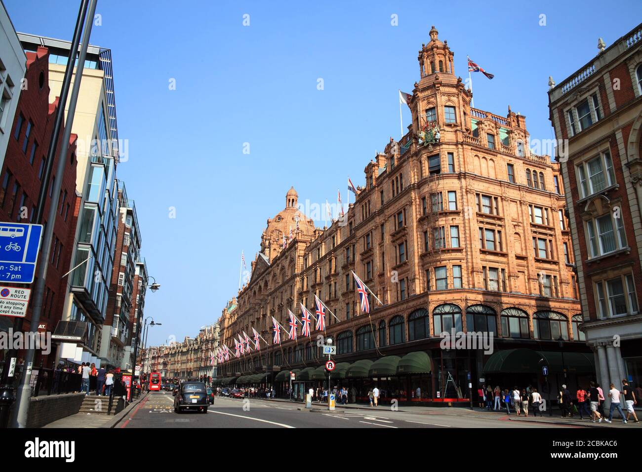 London, United Kingdom, April 24, 2011 : Exterior of Harrods department ...
