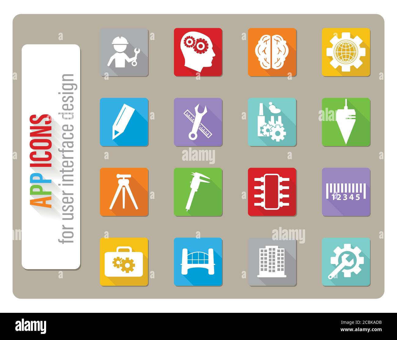 engineering icon set Stock Vector Image & Art - Alamy