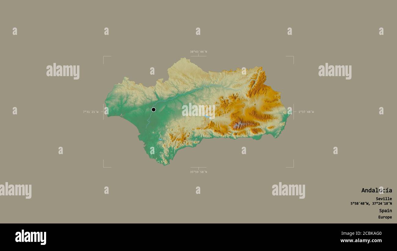 Map of andaluzia hi-res stock photography and images - Alamy
