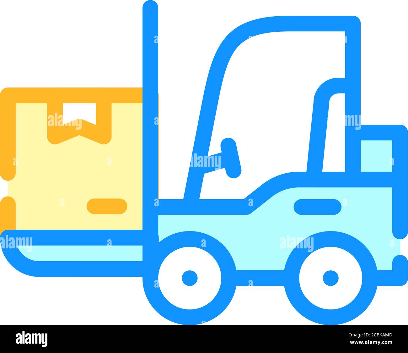 warehouse loader with box color icon vector illustration Stock Vector ...