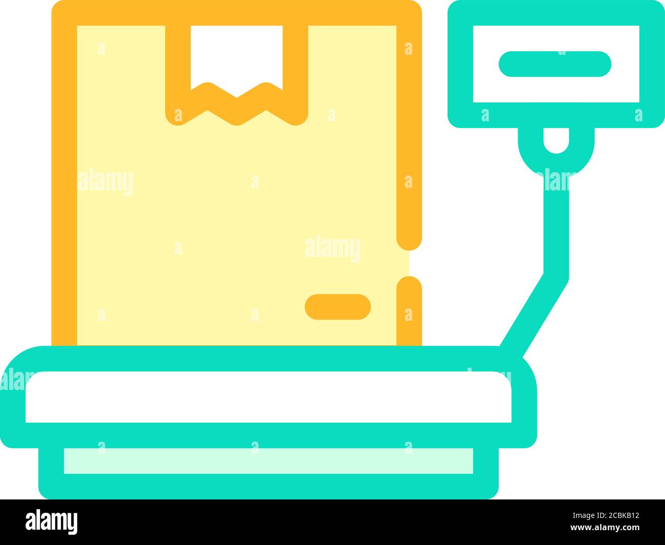 box weight color icon vector isolated illustration Stock Vector Image ...