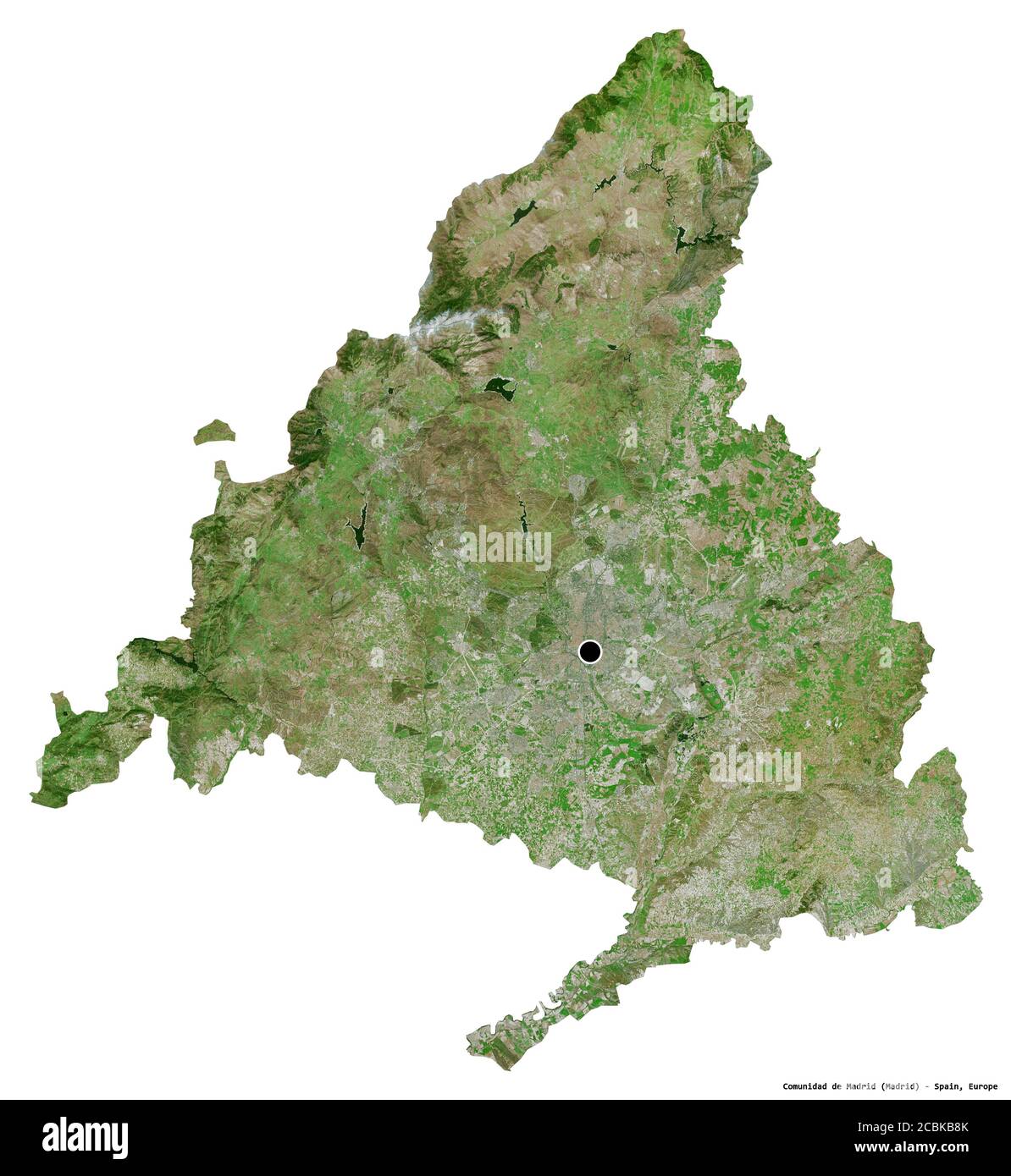 Shape of Comunidad de Madrid, autonomous community of Spain, with its ...
