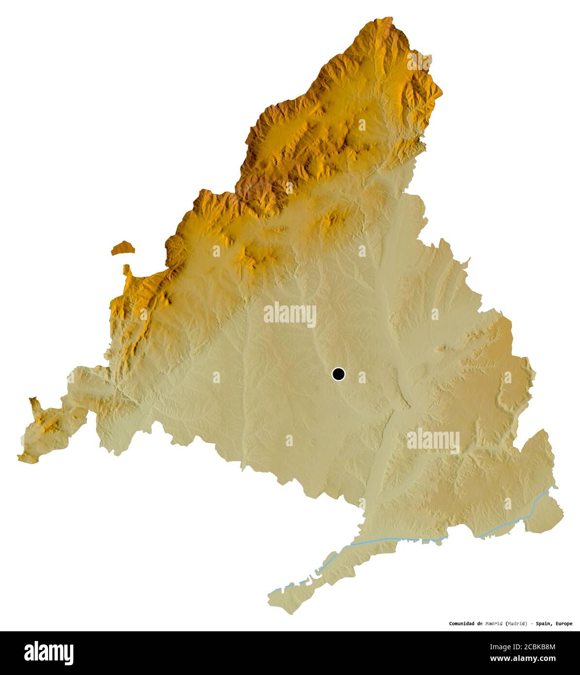 Shape of Comunidad de Madrid, autonomous community of Spain, with its ...