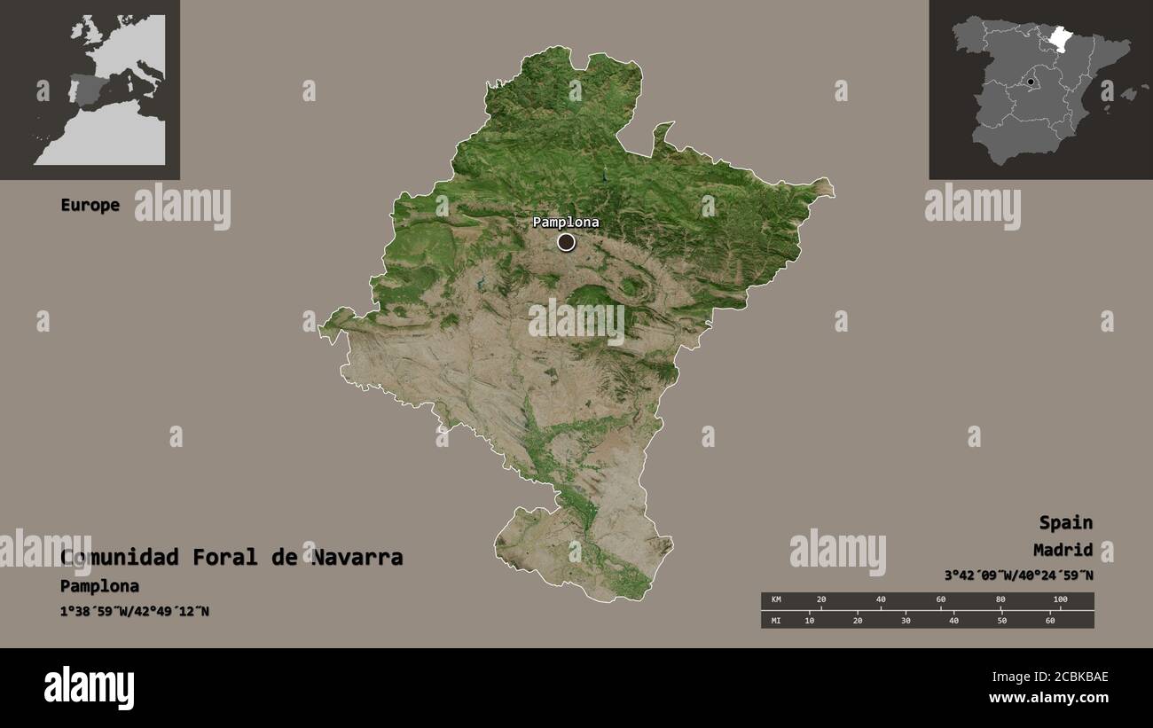 Shape of Comunidad Foral de Navarra, autonomous community of Spain, and ...