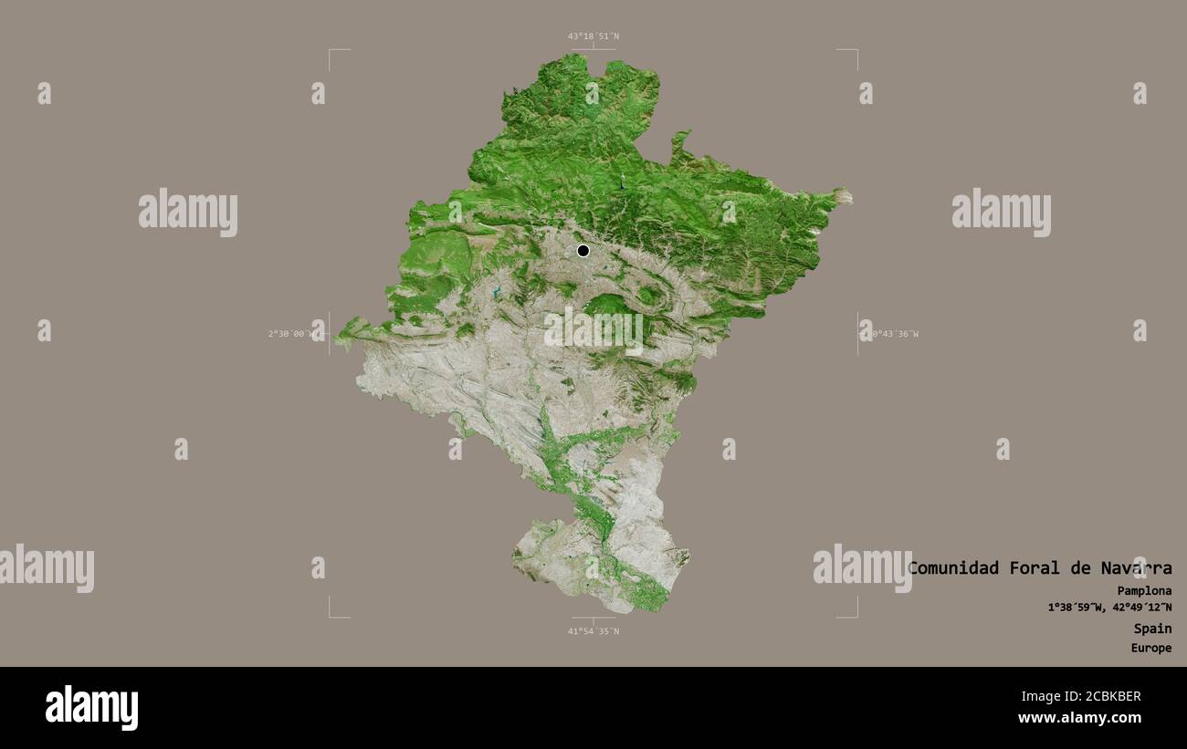 Area of Comunidad Foral de Navarra, autonomous community of Spain ...