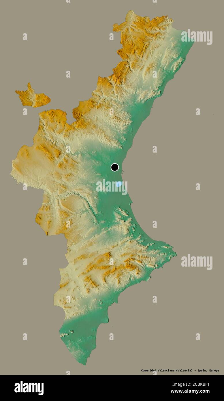 Valencia spain relief map hi-res stock photography and images - Alamy