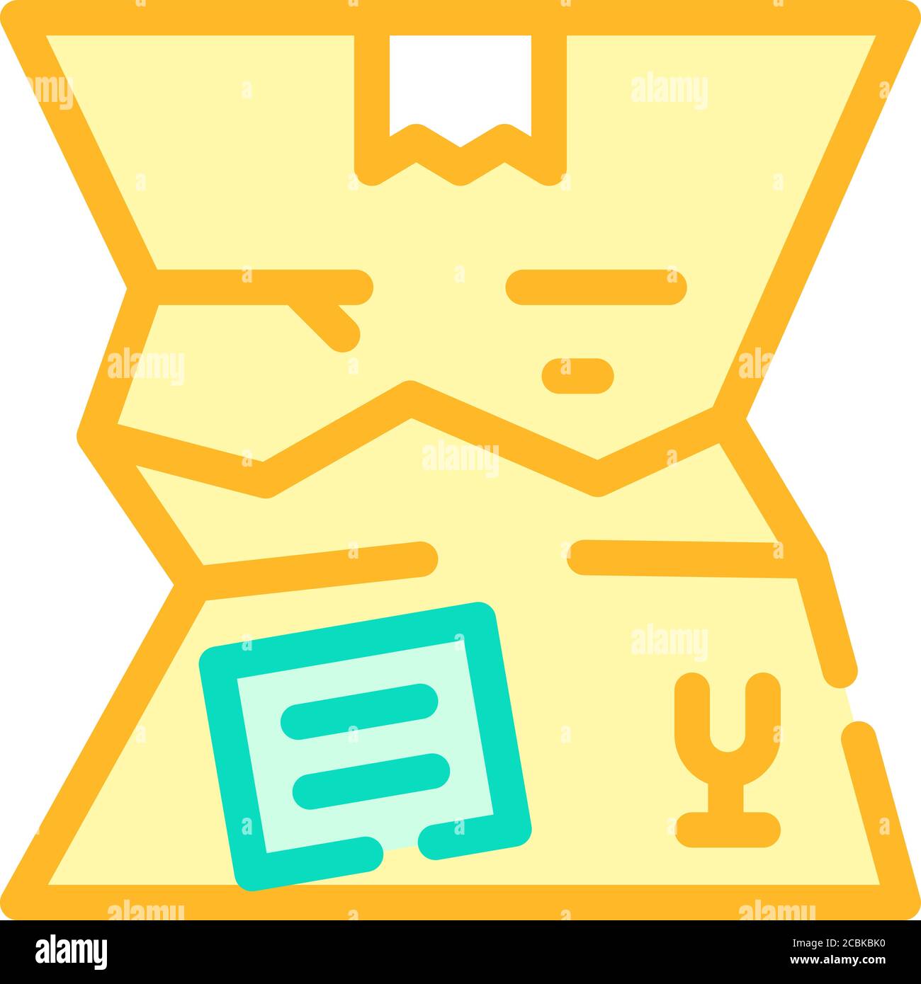 crashed damage box color icon vector illustration Stock Vector Image ...