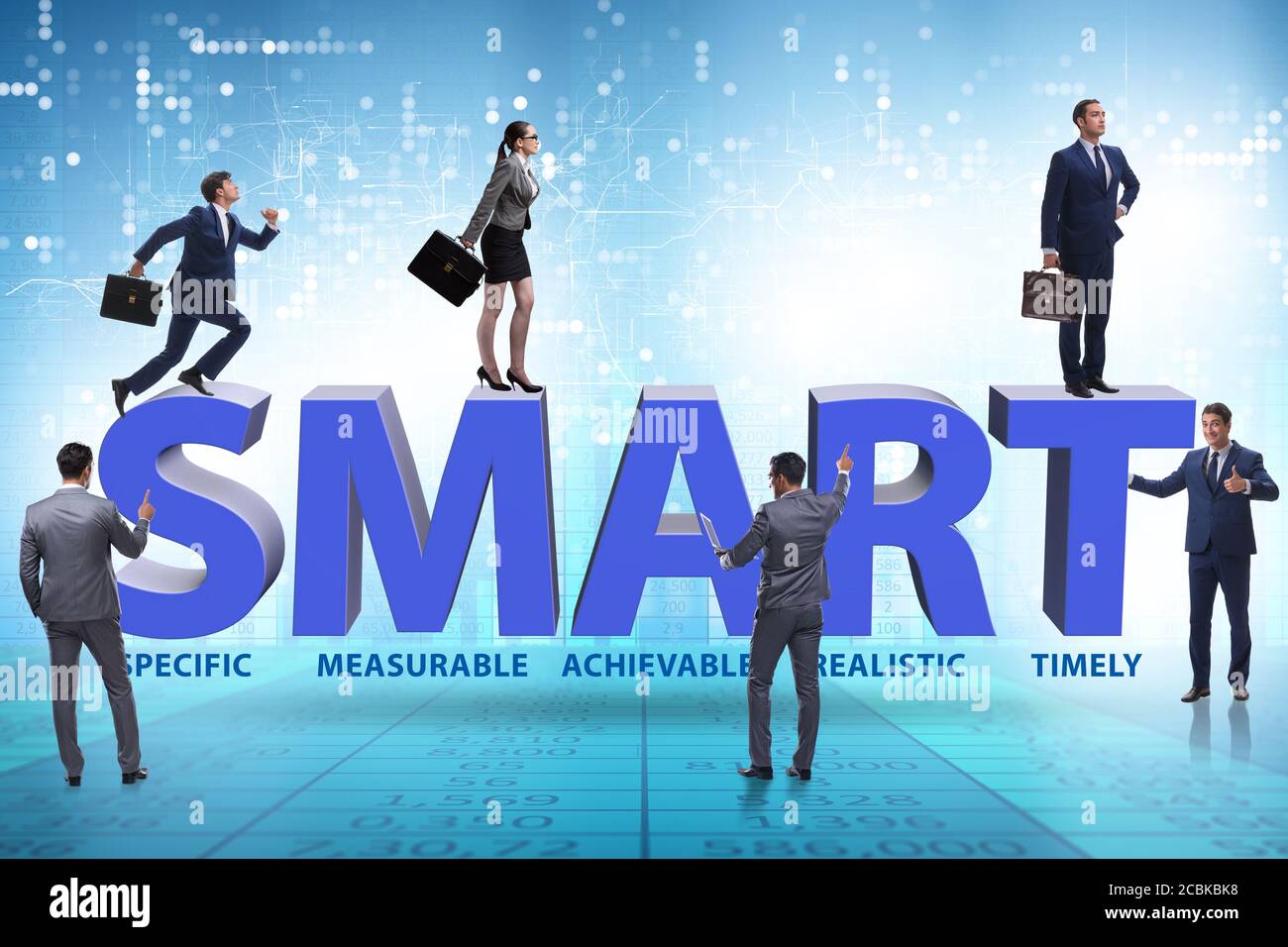 Concept of SMART objectives in the performance management Stock Photo ...