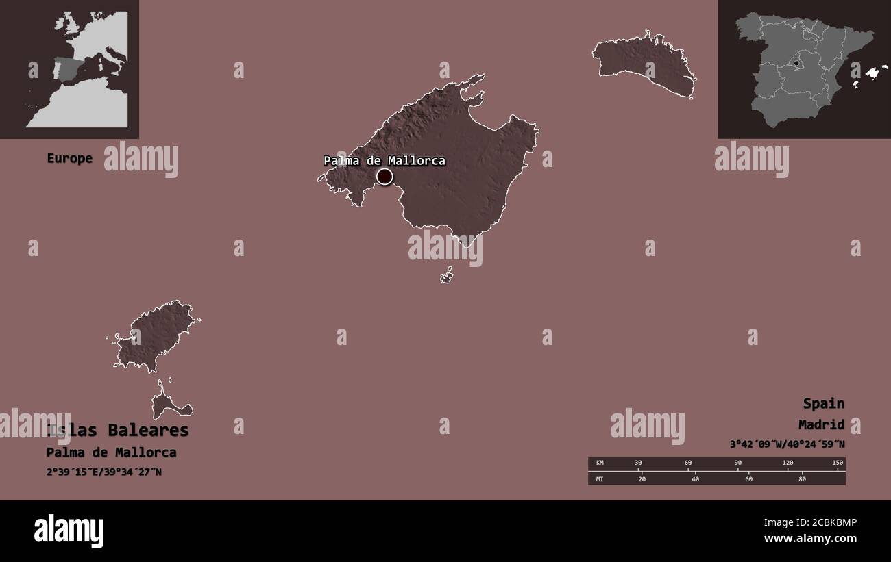 Balears map hi-res stock photography and images - Alamy