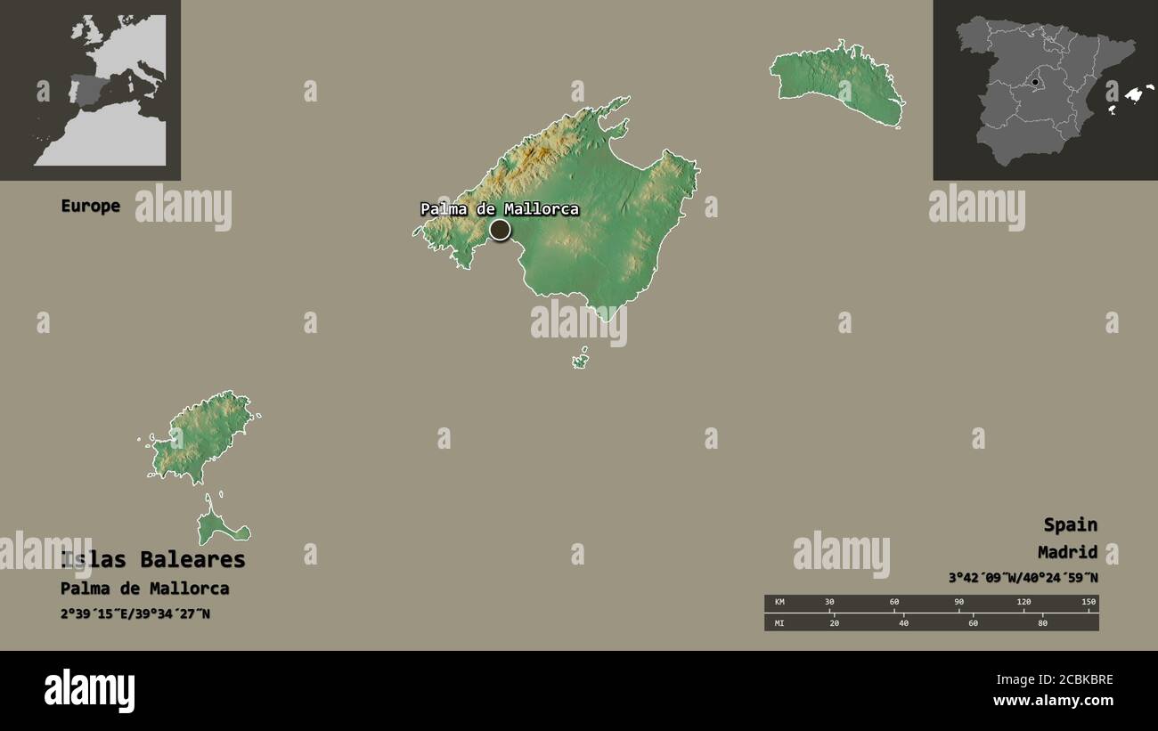 Balears map hi-res stock photography and images - Alamy