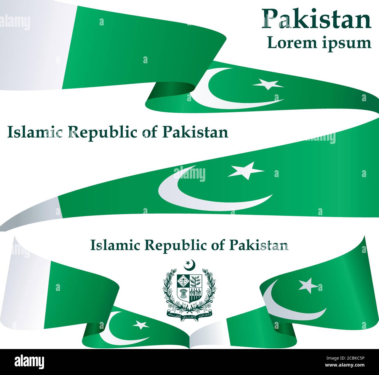 Flag of Pakistan, Islamic Republic of Pakistan. Template for award ...