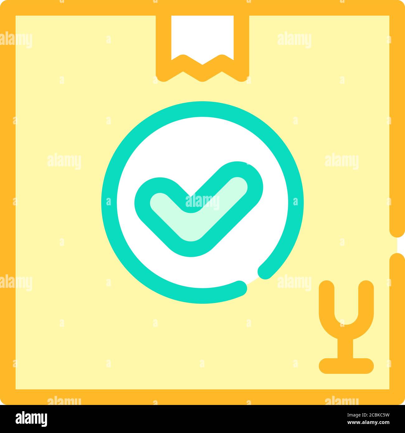 success delivered box color icon vector illustration Stock Vector Image ...