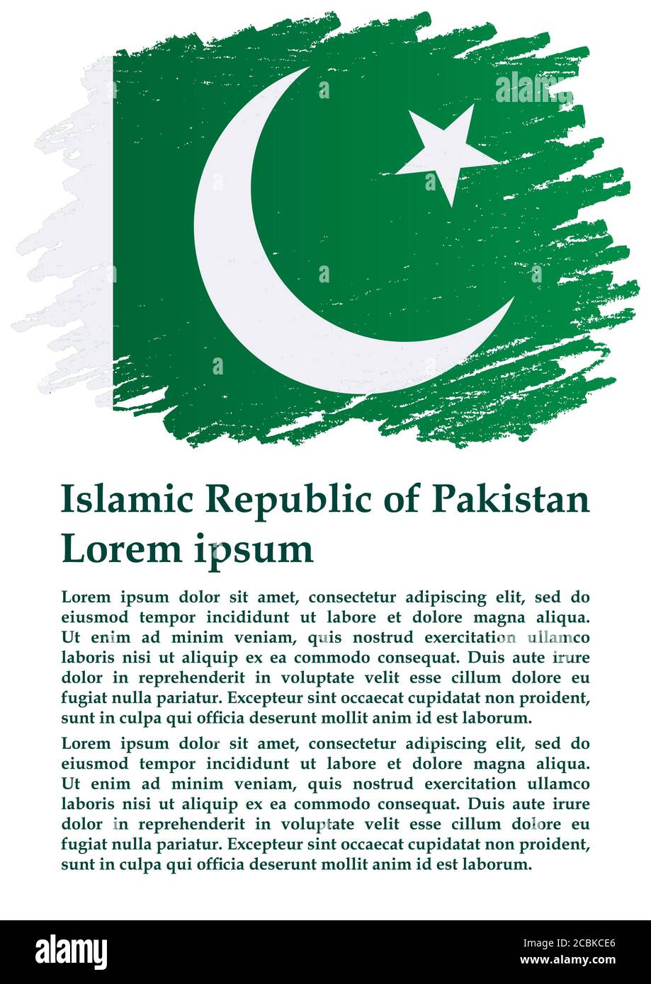 Flag of Pakistan, Islamic Republic of Pakistan. Template for award ...