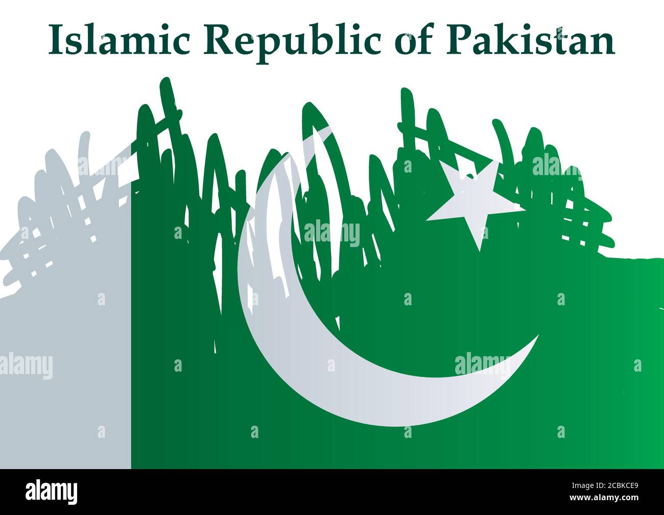 Flag of Pakistan, Islamic Republic of Pakistan. Template for award ...