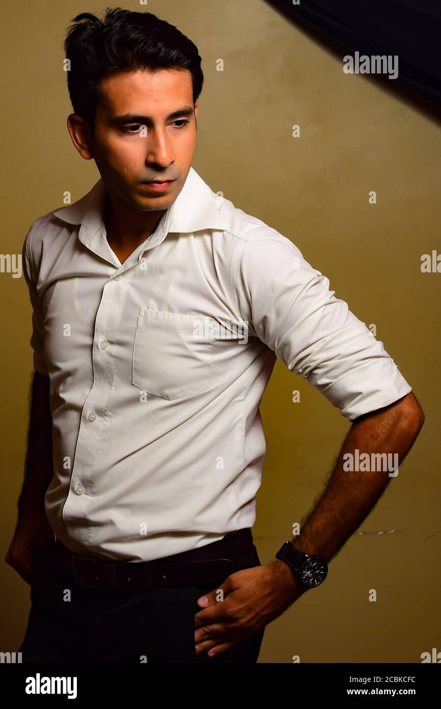 New Delhi India – March 30 2020 : Man portrait, smart casual man ...