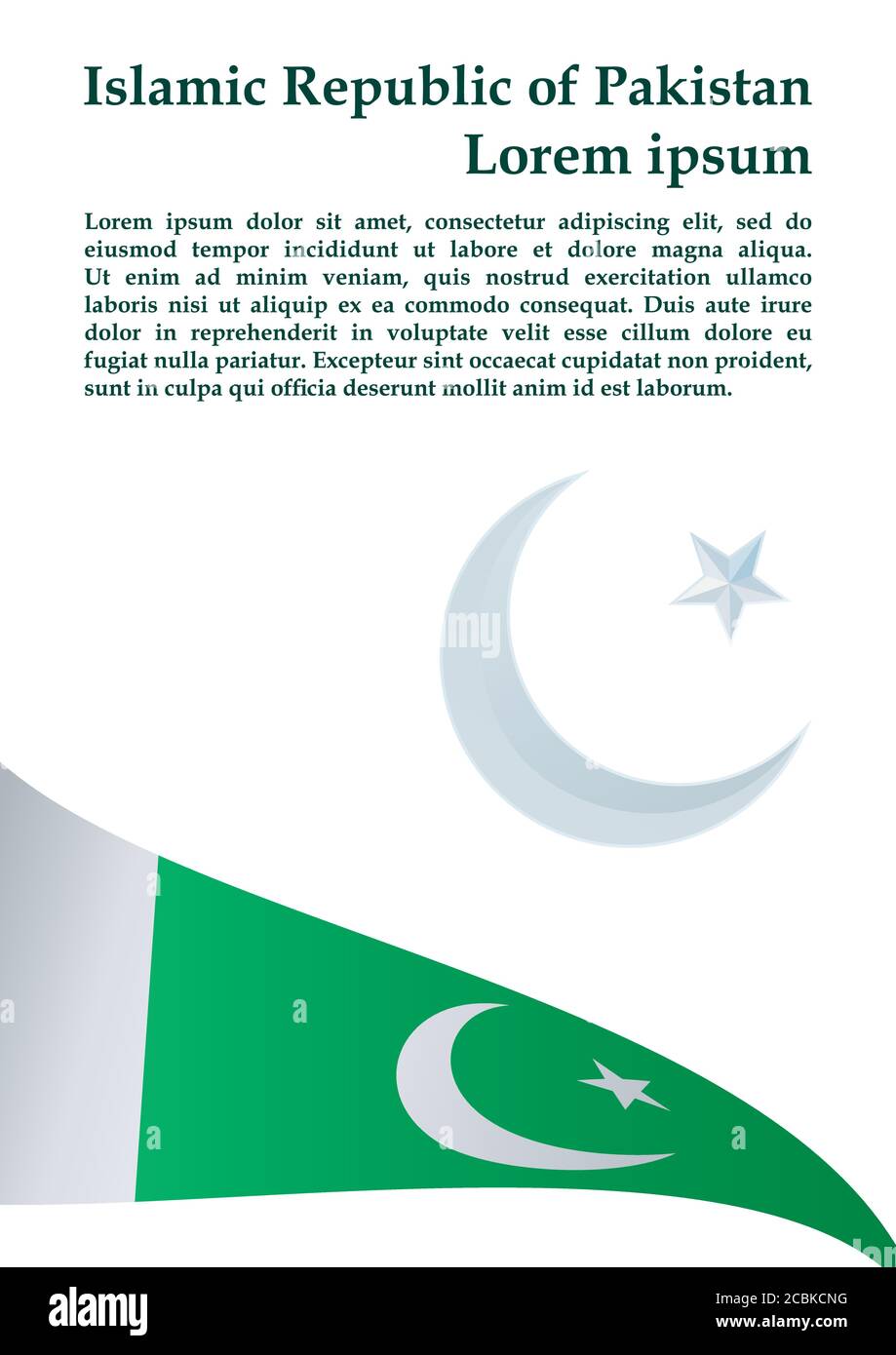 Flag of Pakistan, Islamic Republic of Pakistan. Template for award ...