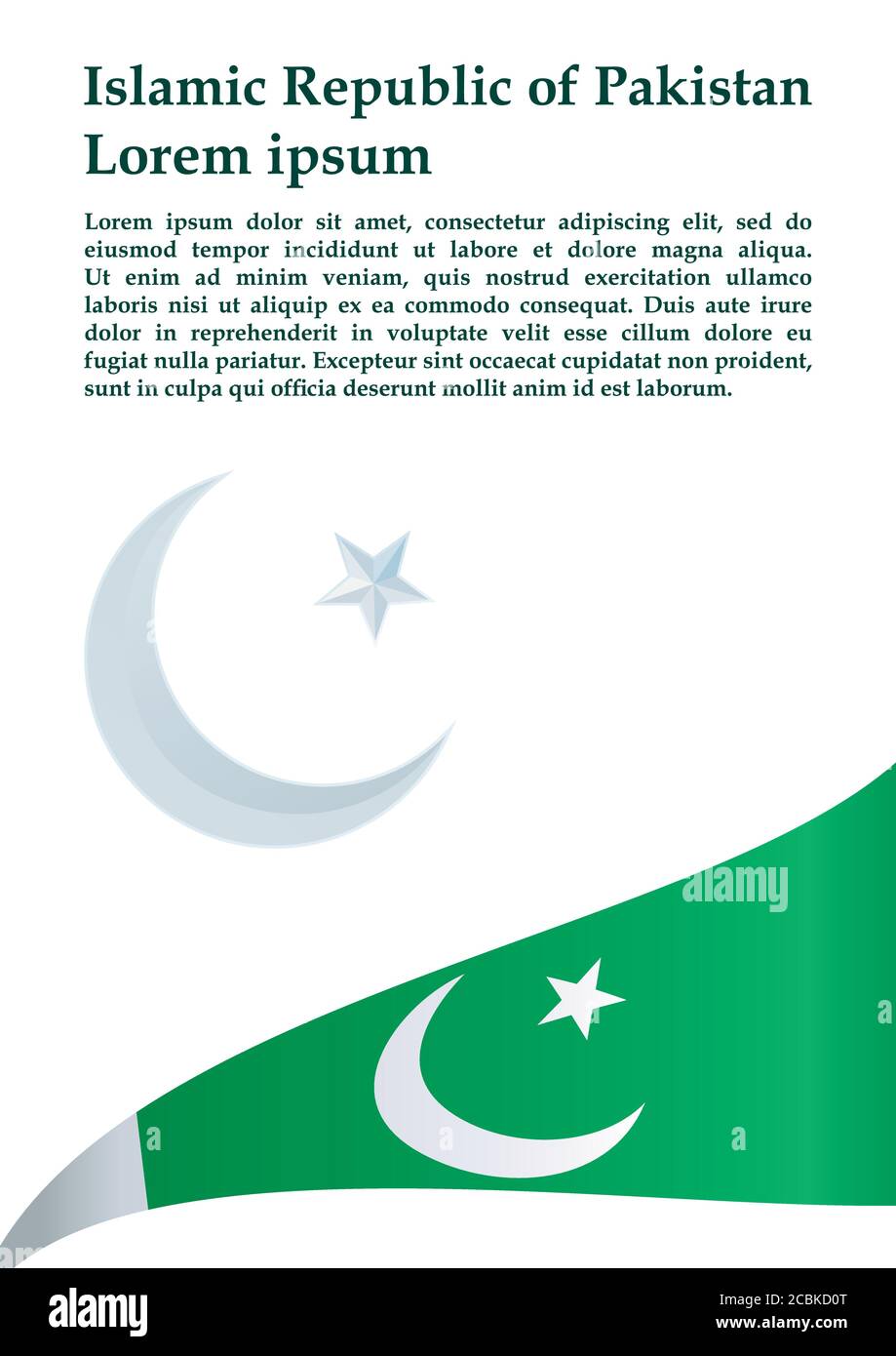 Flag of Pakistan, Islamic Republic of Pakistan. Template for award ...