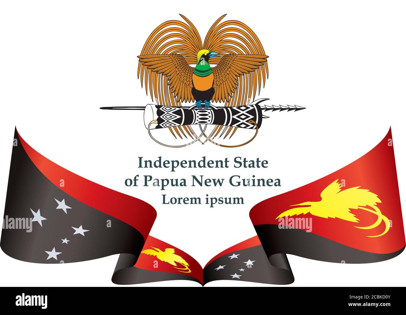 Flag of Papua New Guinea, Independent State of Papua New Guinea ...
