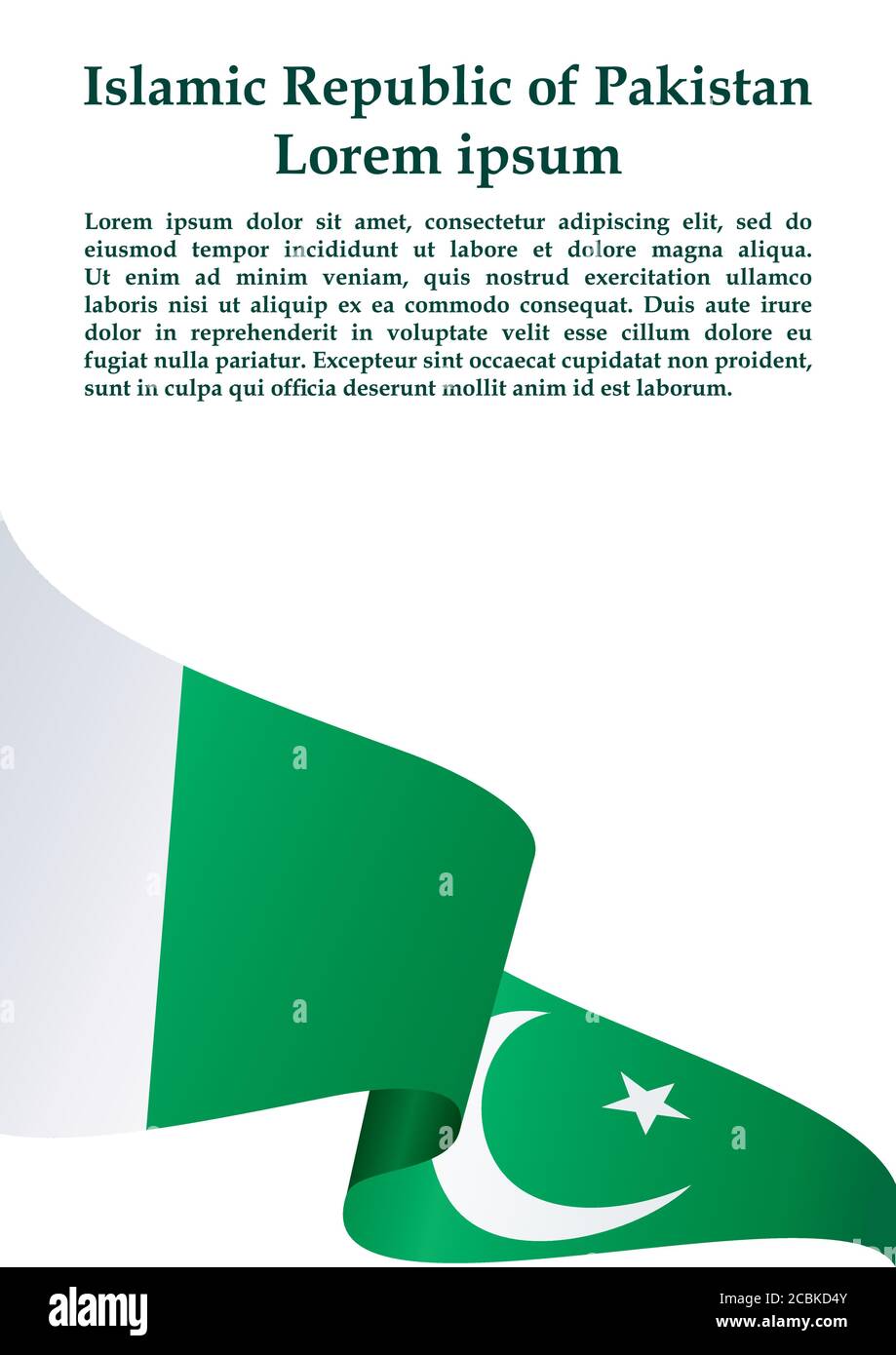 Flag of Pakistan, Islamic Republic of Pakistan. Template for award ...
