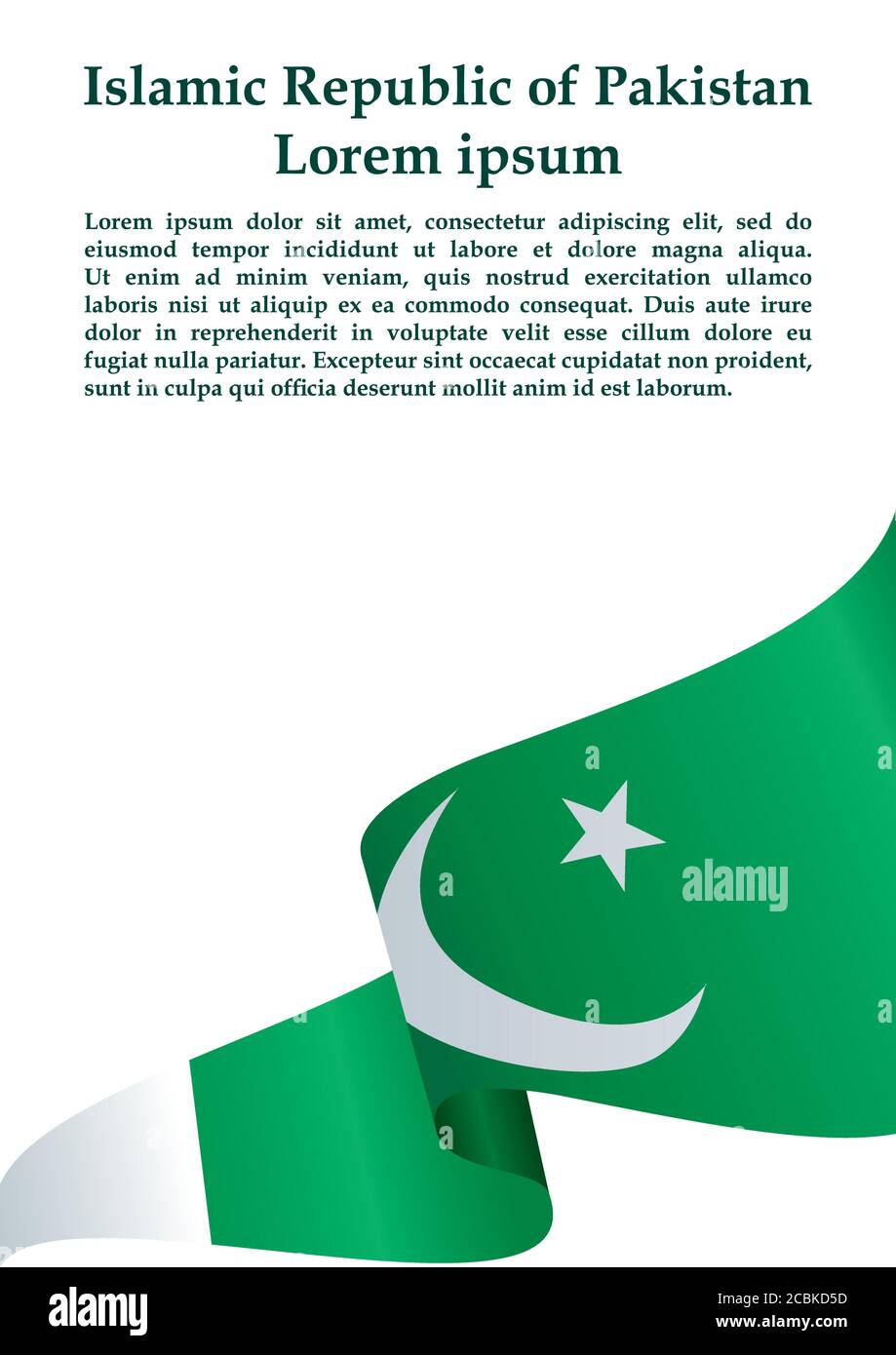 Flag of Pakistan, Islamic Republic of Pakistan. Template for award ...