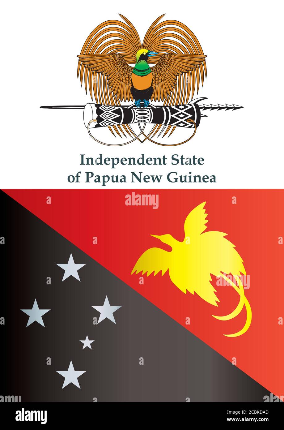 Flag of Papua New Guinea, Independent State of Papua New Guinea ...