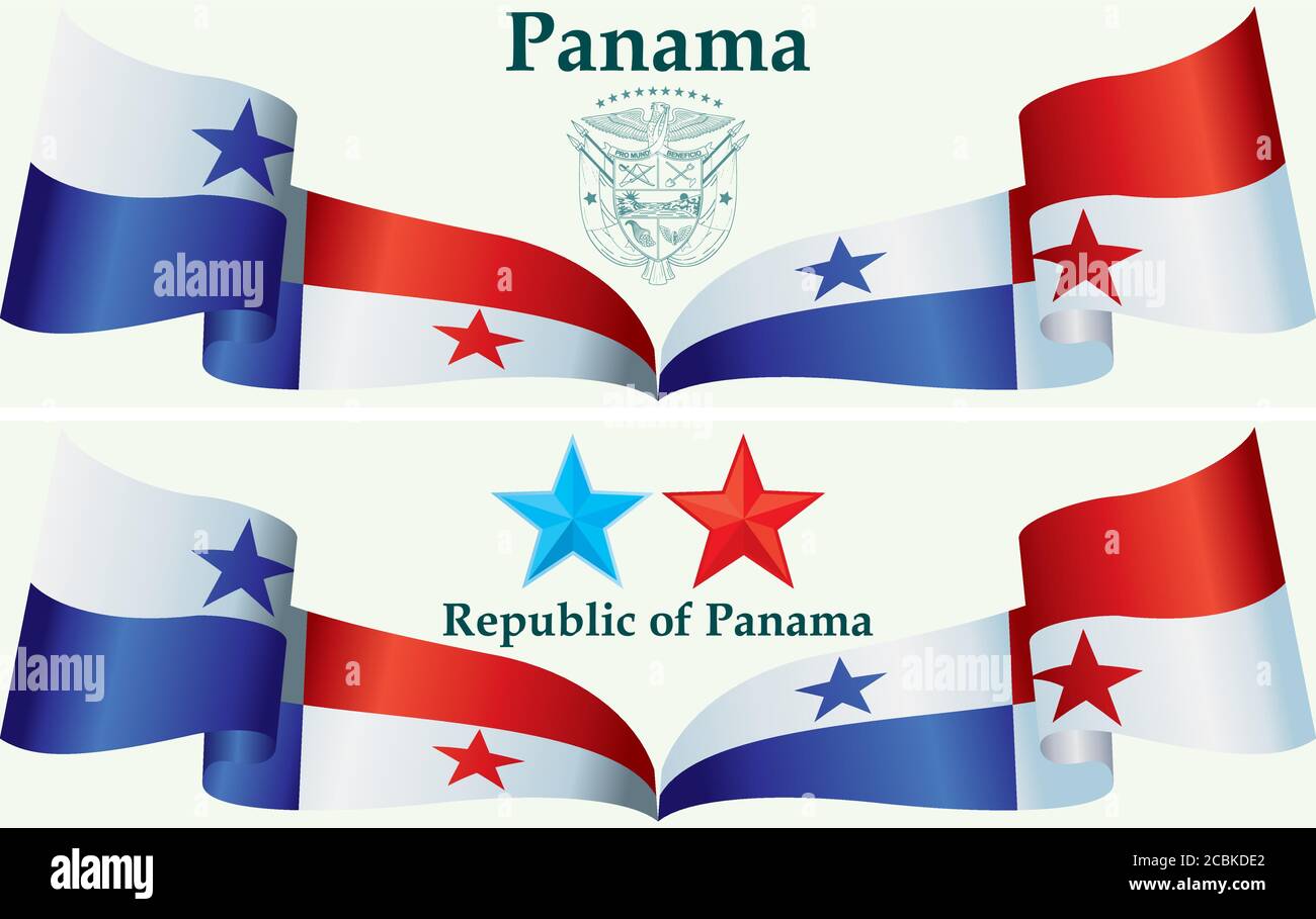 Flag of Panama, Republic of Panama. Bright, colorful vector ...