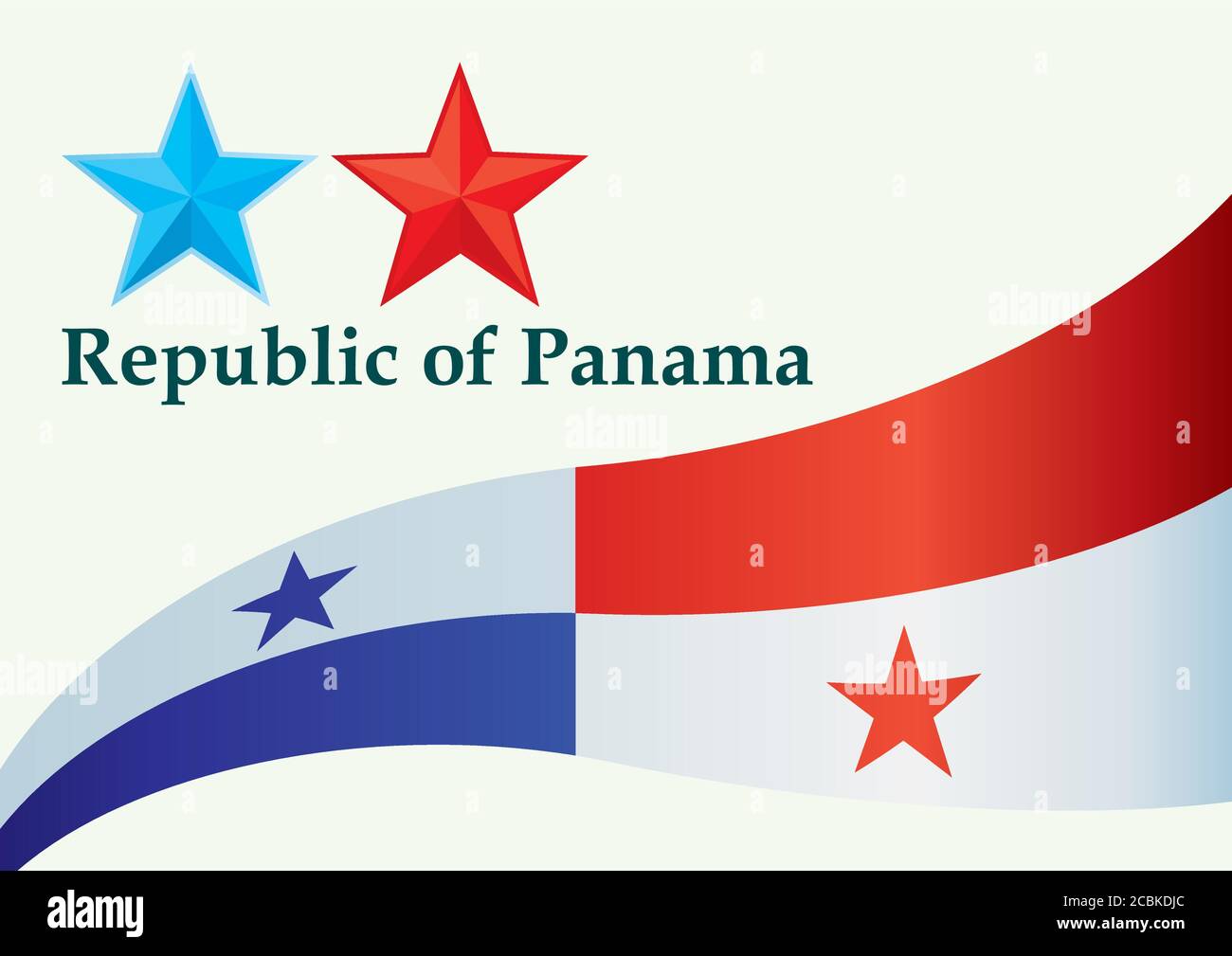 Flag of Panama, Republic of Panama. Bright, colorful vector ...