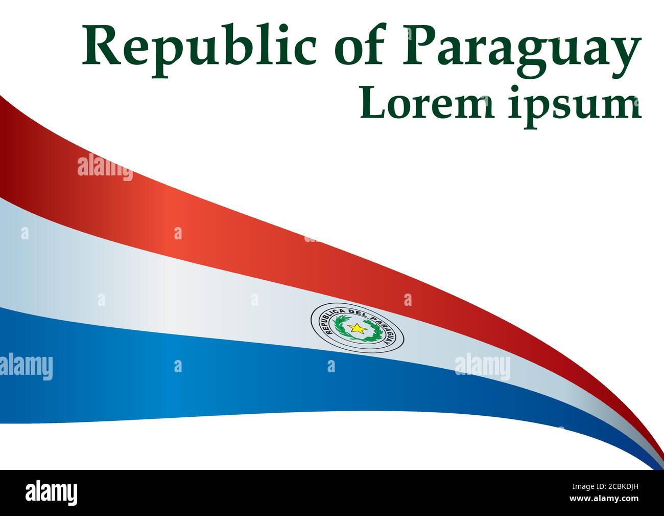 Flag of Paraguay, Republic of Paraguay. Template for award design an ...