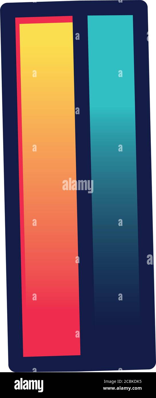 3d i gradient letter design, lettering typography retro and comic theme ...