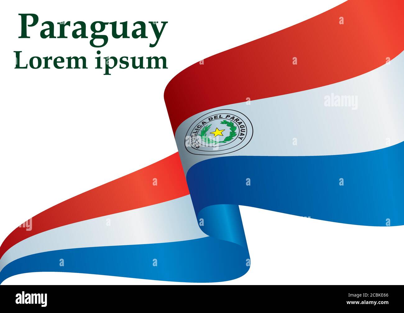 Flag of Paraguay, Republic of Paraguay. Template for award design an ...