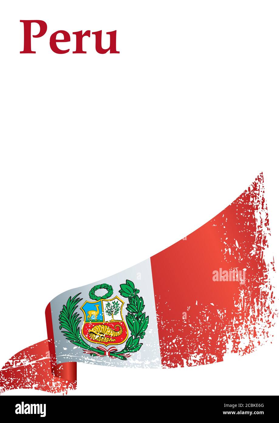 Flag of Peru, Republic of Peru. Template for award design, an official ...