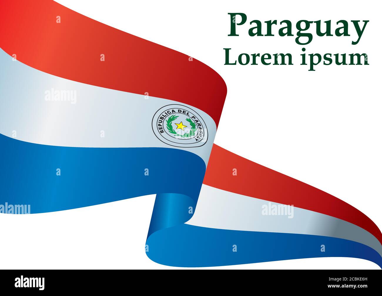 Flag of Paraguay, Republic of Paraguay. Template for award design an ...