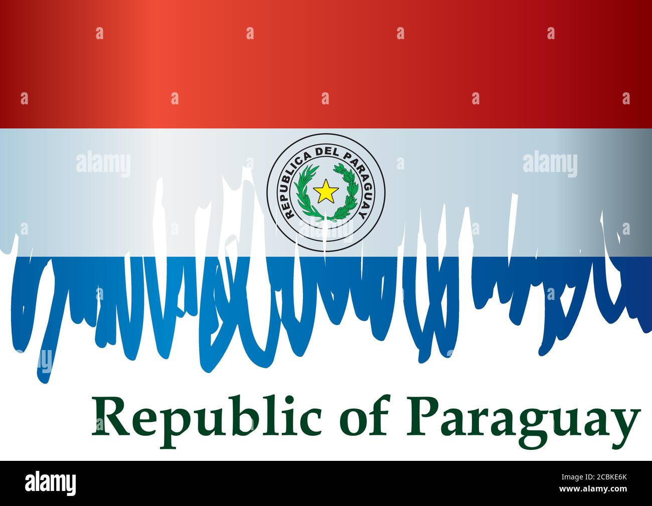 Flag of Paraguay, Republic of Paraguay. Template for award design an ...