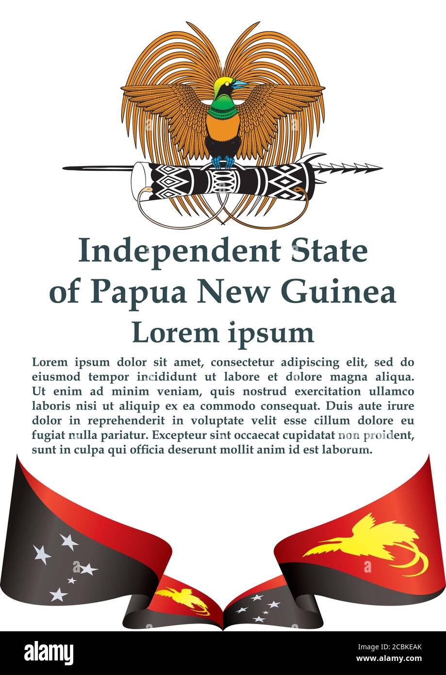 Flag of Papua New Guinea, Independent State of Papua New Guinea ...