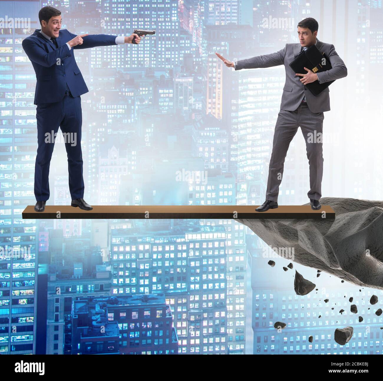 The partnership and teamwork concept with two businessmen Stock Photo ...