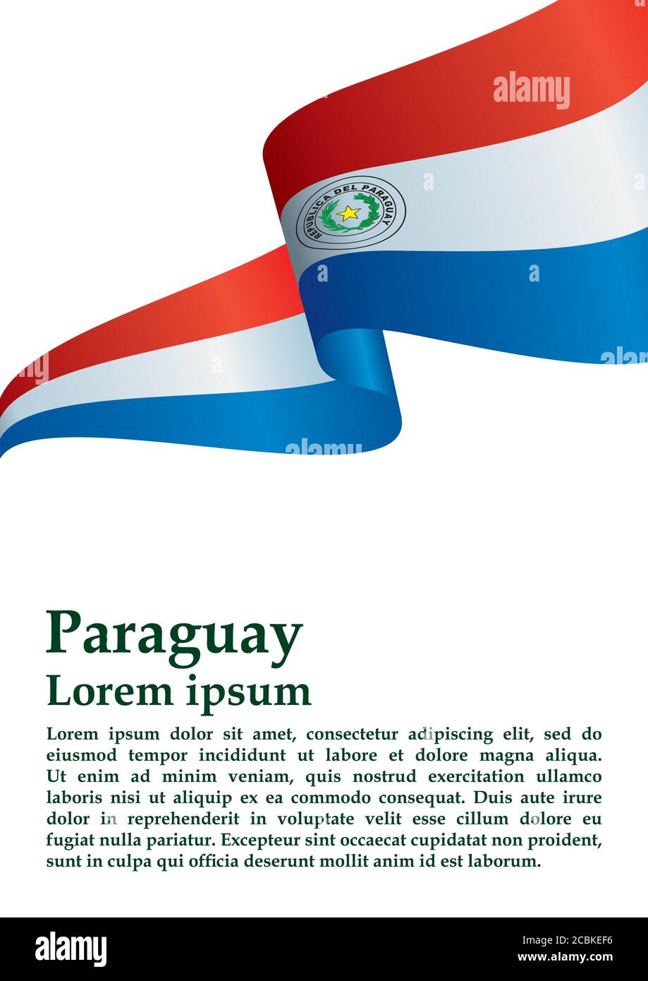 Flag of Paraguay, Republic of Paraguay. Template for award design an ...