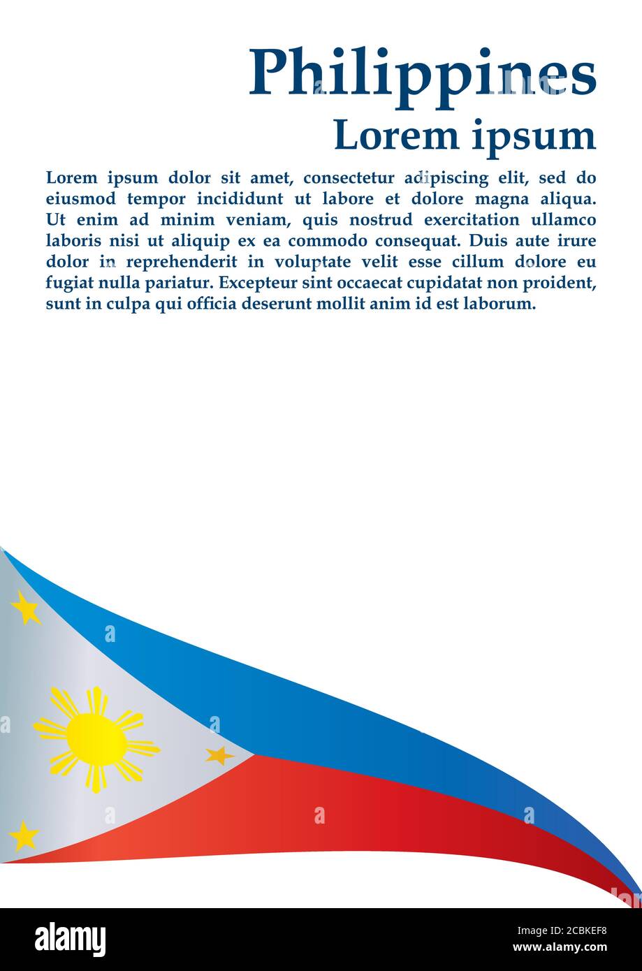 Flag of the Philippines, Republic of the Philippines. Template for ...