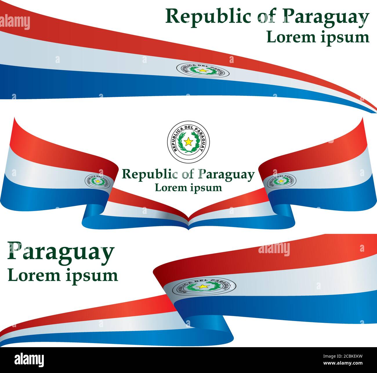 Flag of Paraguay, Republic of Paraguay. Template for award design an ...
