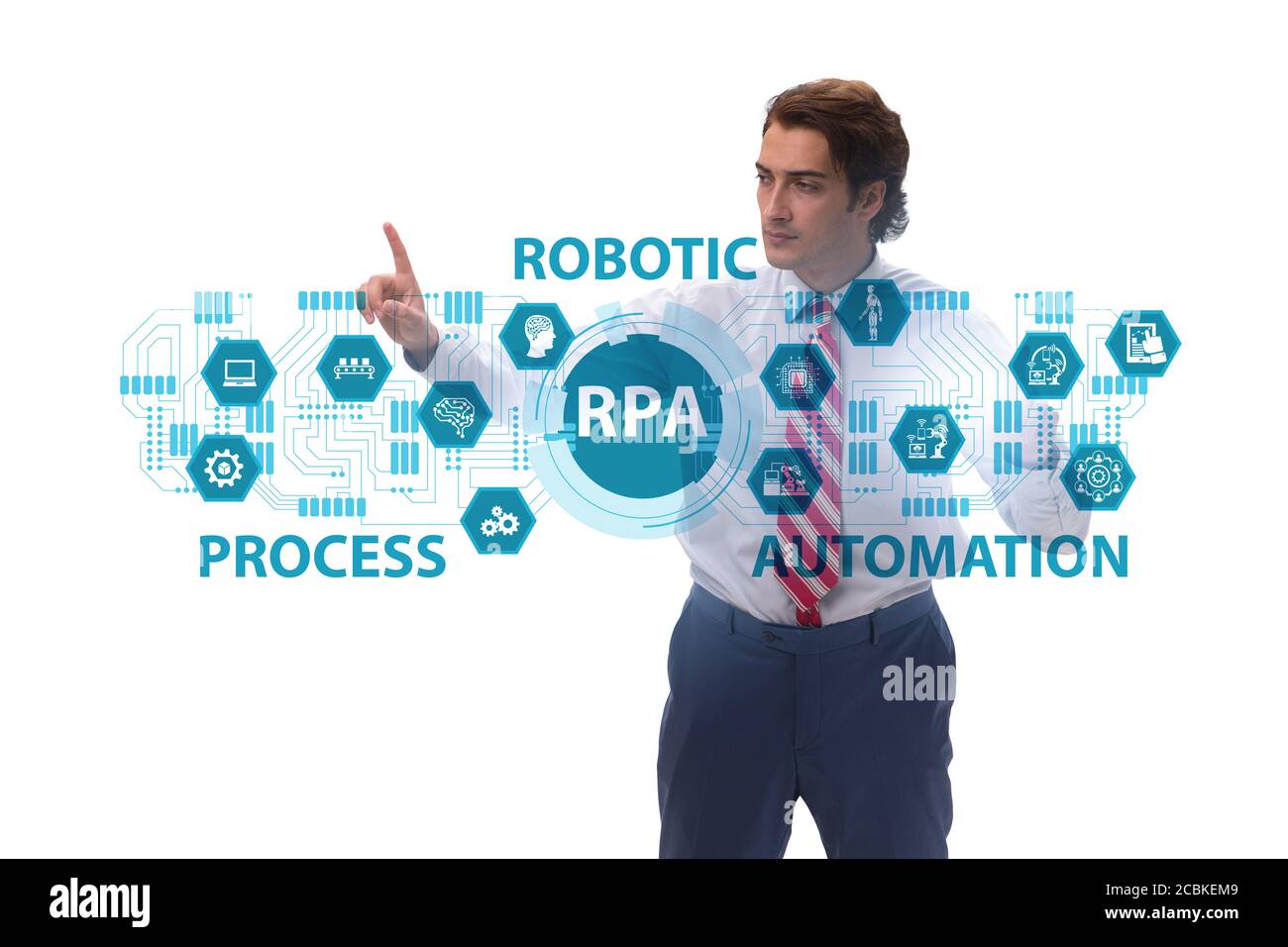 Concept of the RPA - robotic process automation Stock Photo - Alamy