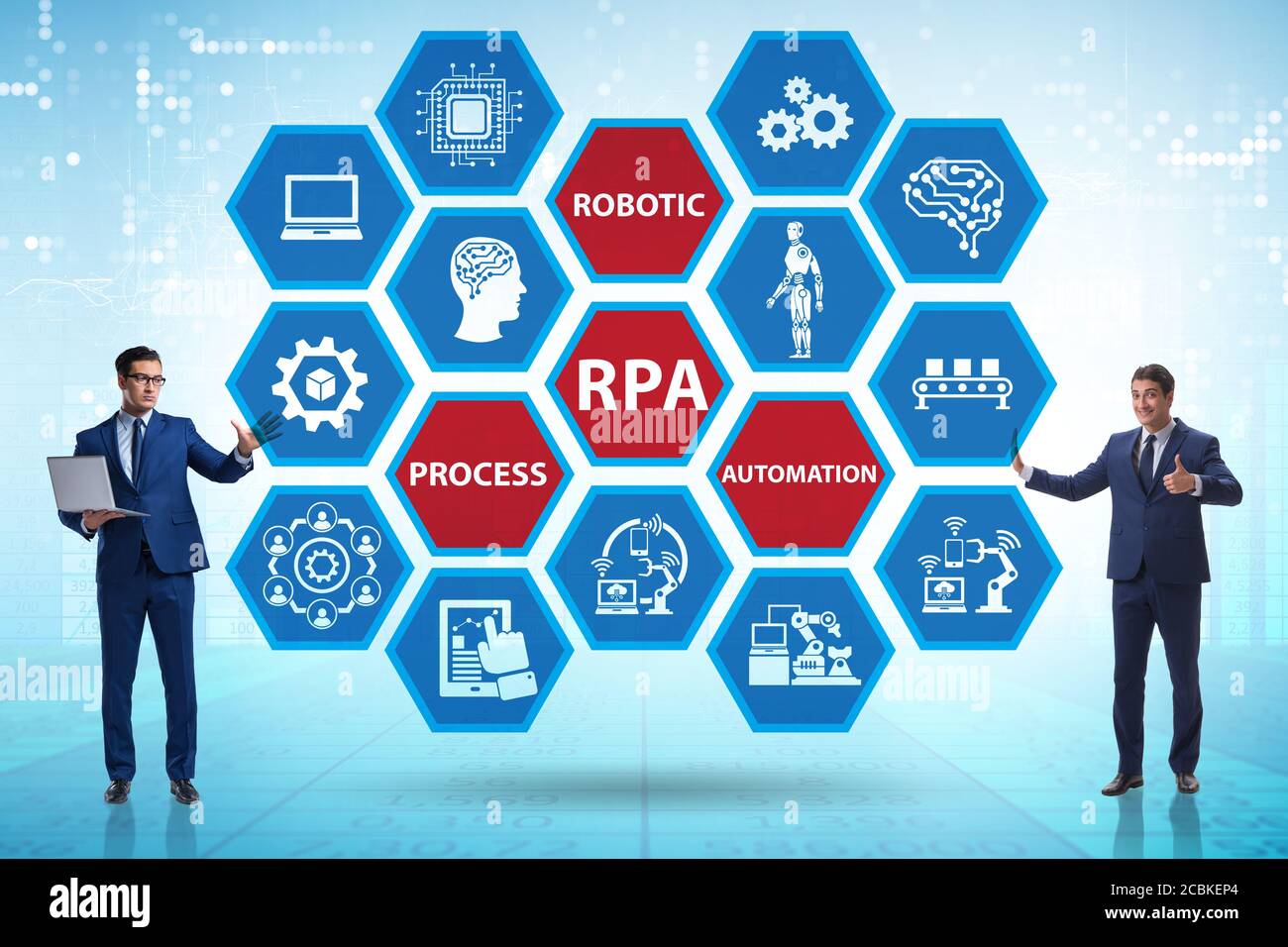 Concept of the RPA - robotic process automation Stock Photo - Alamy