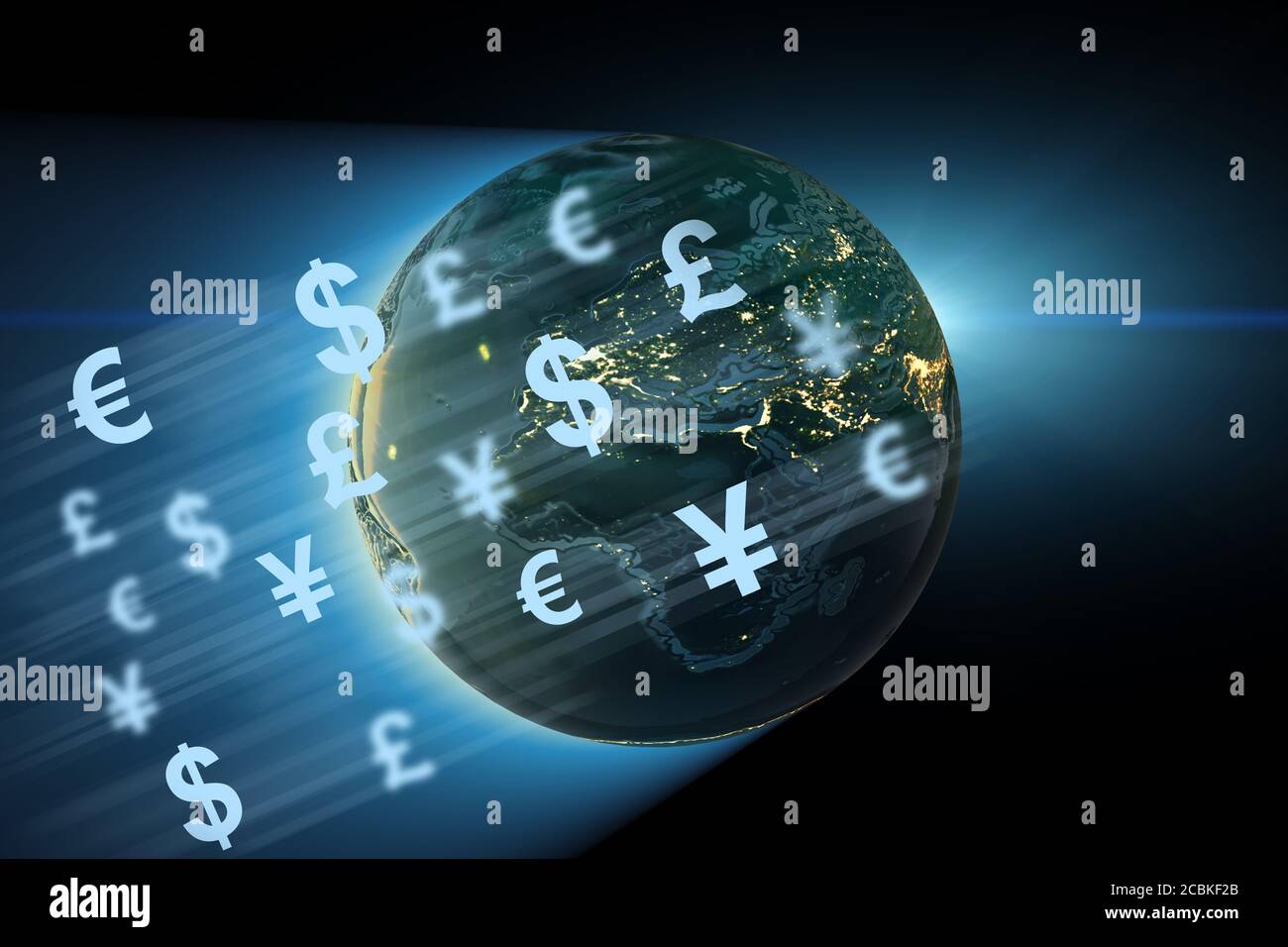 Global money transfer and currency exchange concept Stock Photo - Alamy