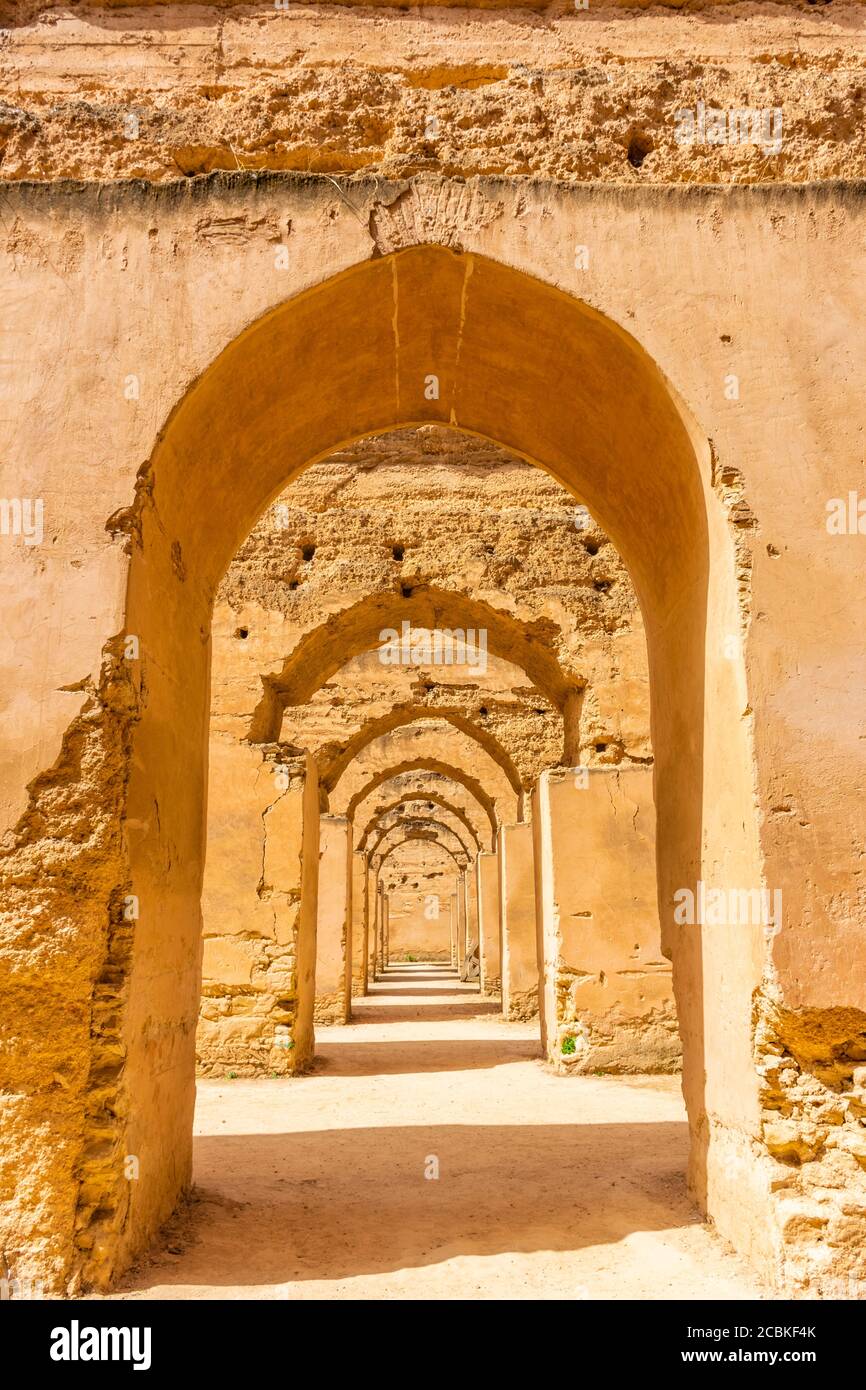 Meknes Royal Stables of the romans, Morocco Stock Photo - Alamy