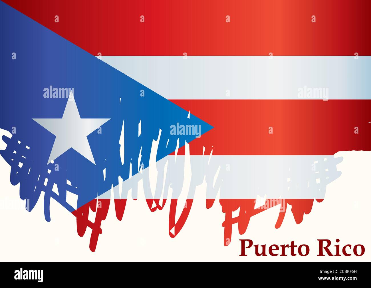 Flag of Puerto Rico, Commonwealth of Puerto Rico. Template for award ...