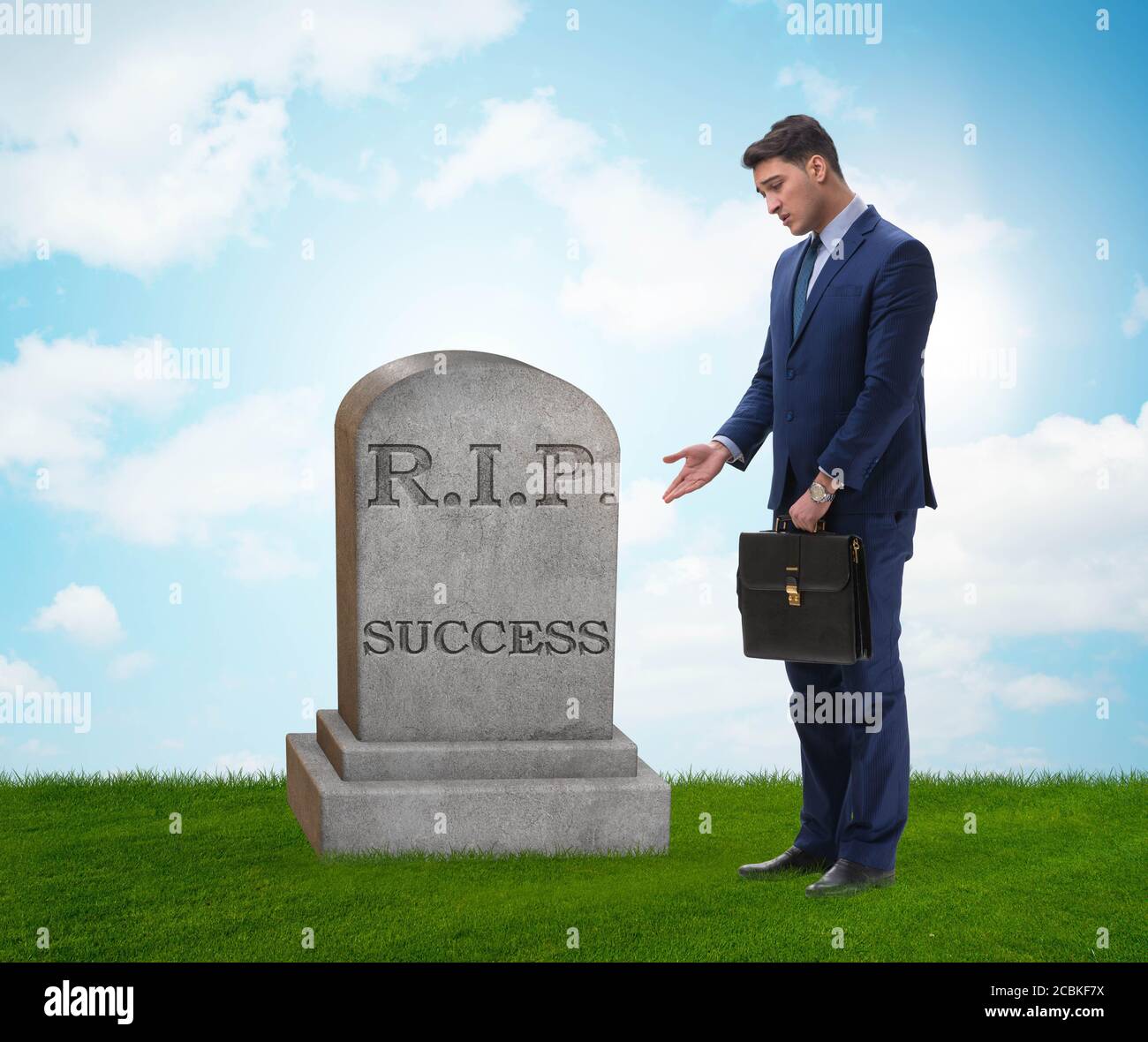 The businessman mourning the death of success Stock Photo - Alamy