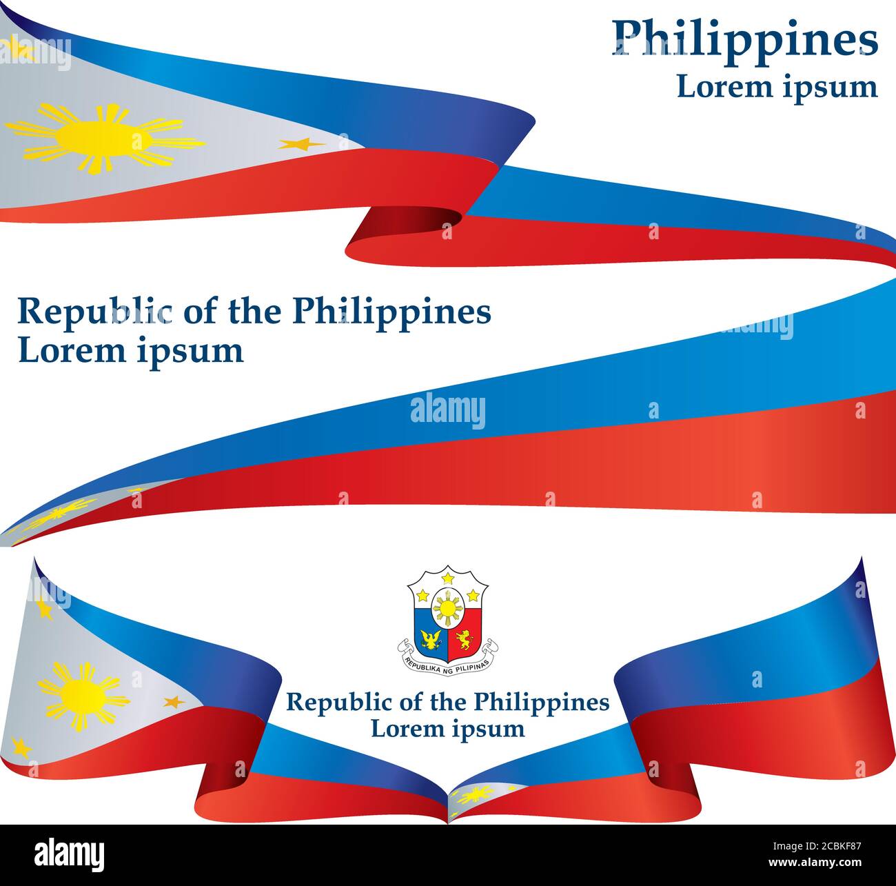 Flag of the Philippines, Republic of the Philippines. Template for ...