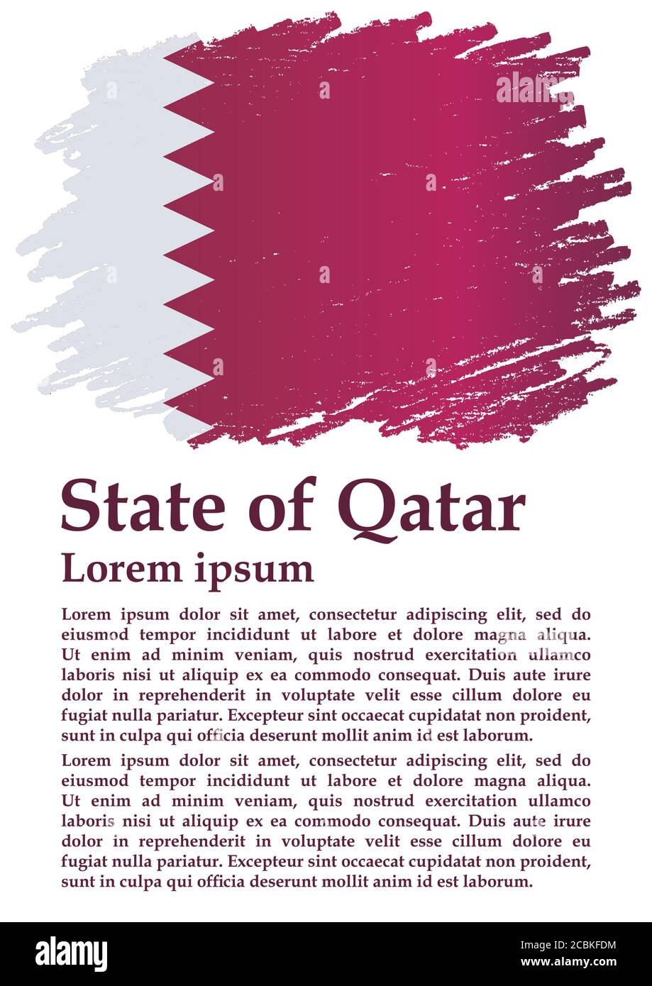 Flag of Qatar, State of Qatar. Template for award design, an official ...