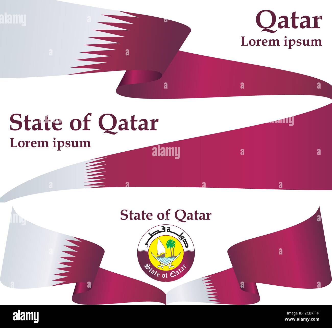Flag of Qatar, State of Qatar. Template for award design, an official ...