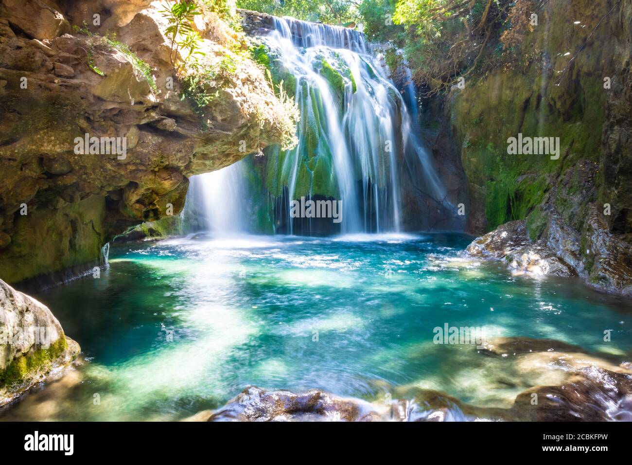 Waterfall of Akchour, Talassemtane National Park, Morocco Stock Photo ...