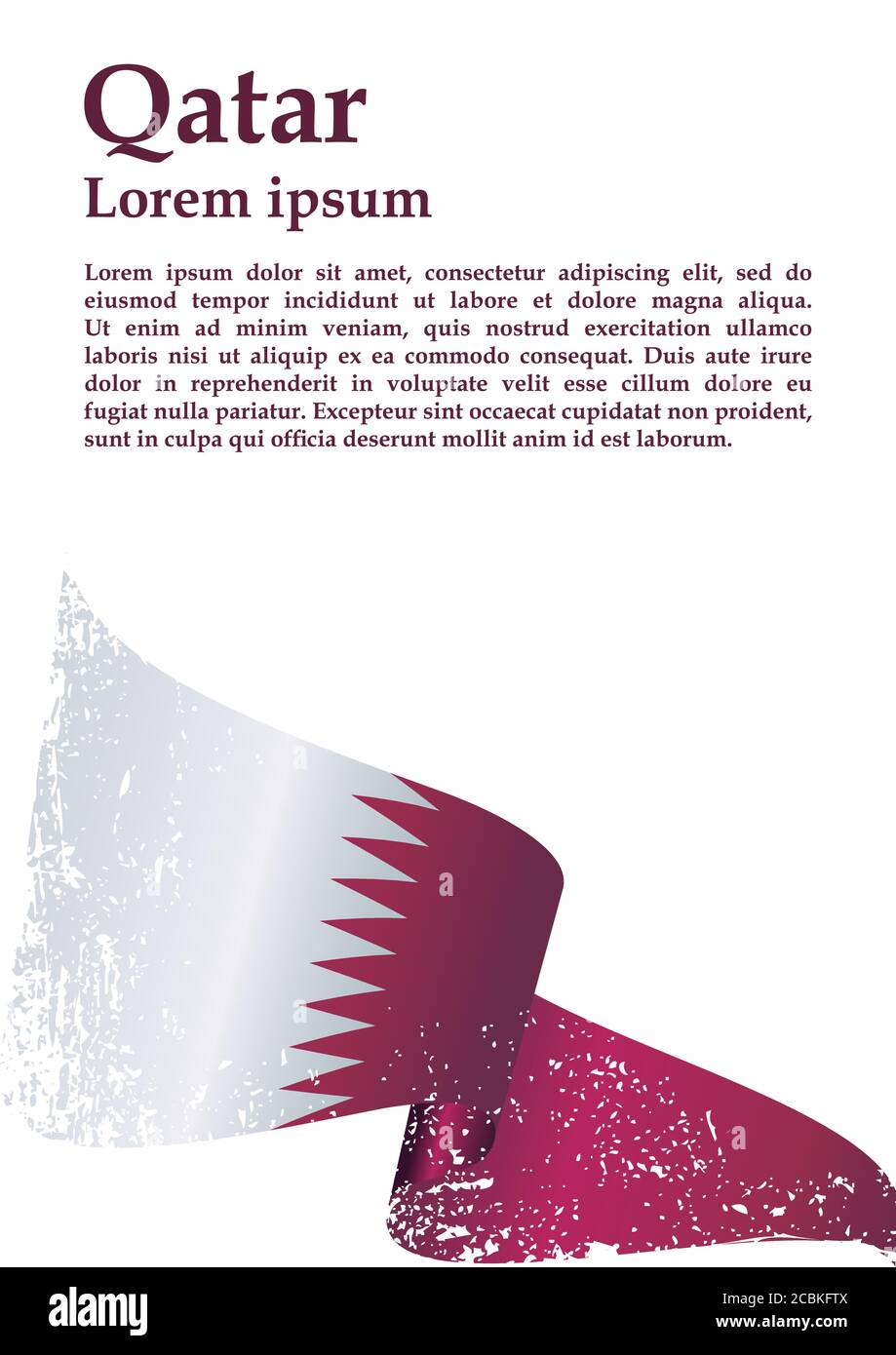 Flag of Qatar, State of Qatar. Template for award design, an official ...