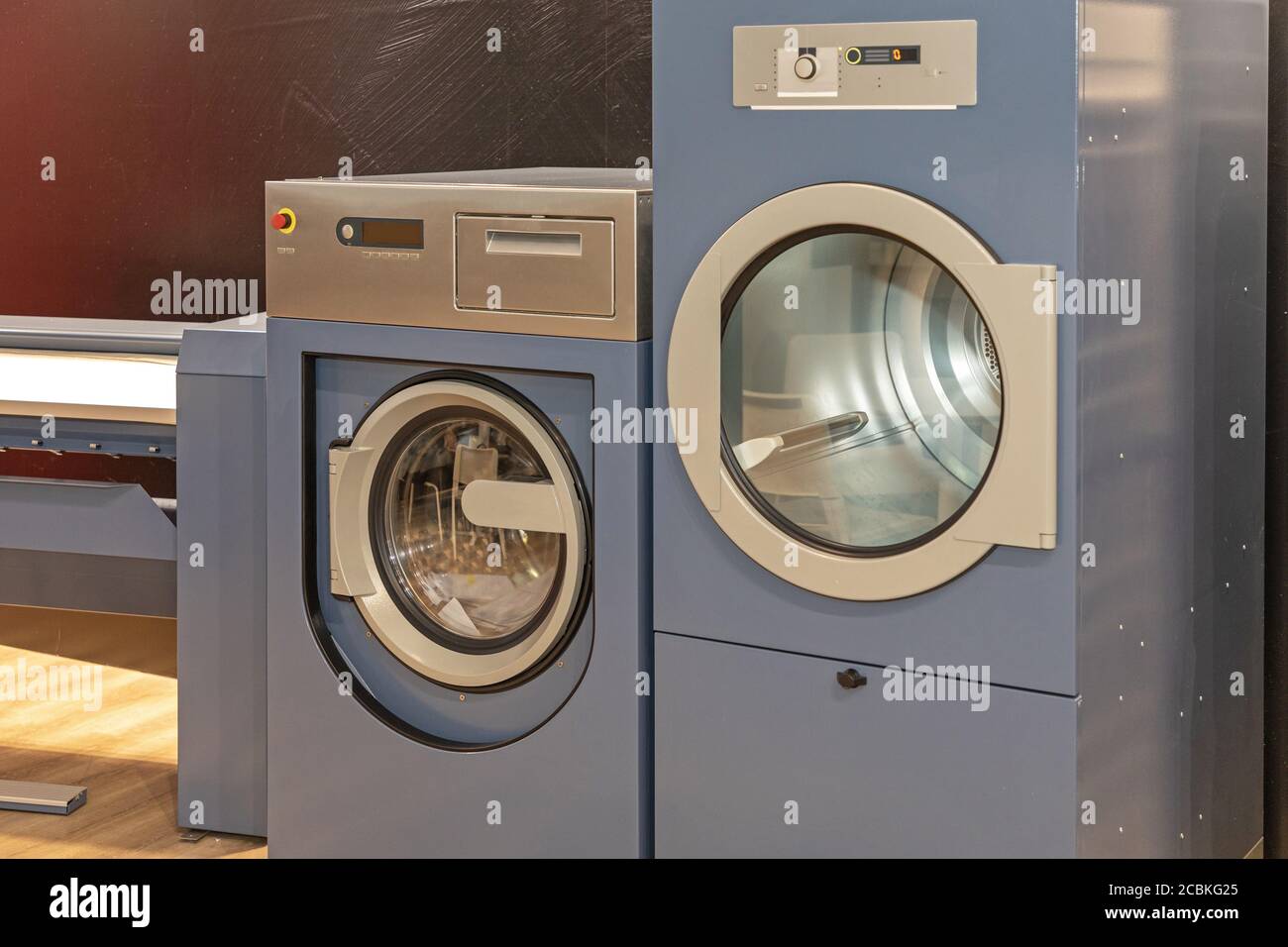 Two Professional Washing Machines Equipment Cleaning Service Stock ...